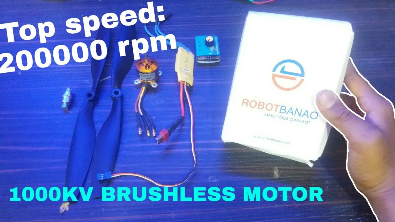 Top speed: 200000rpm|1000kv Brushless Motor kit assembly+test - YouTube