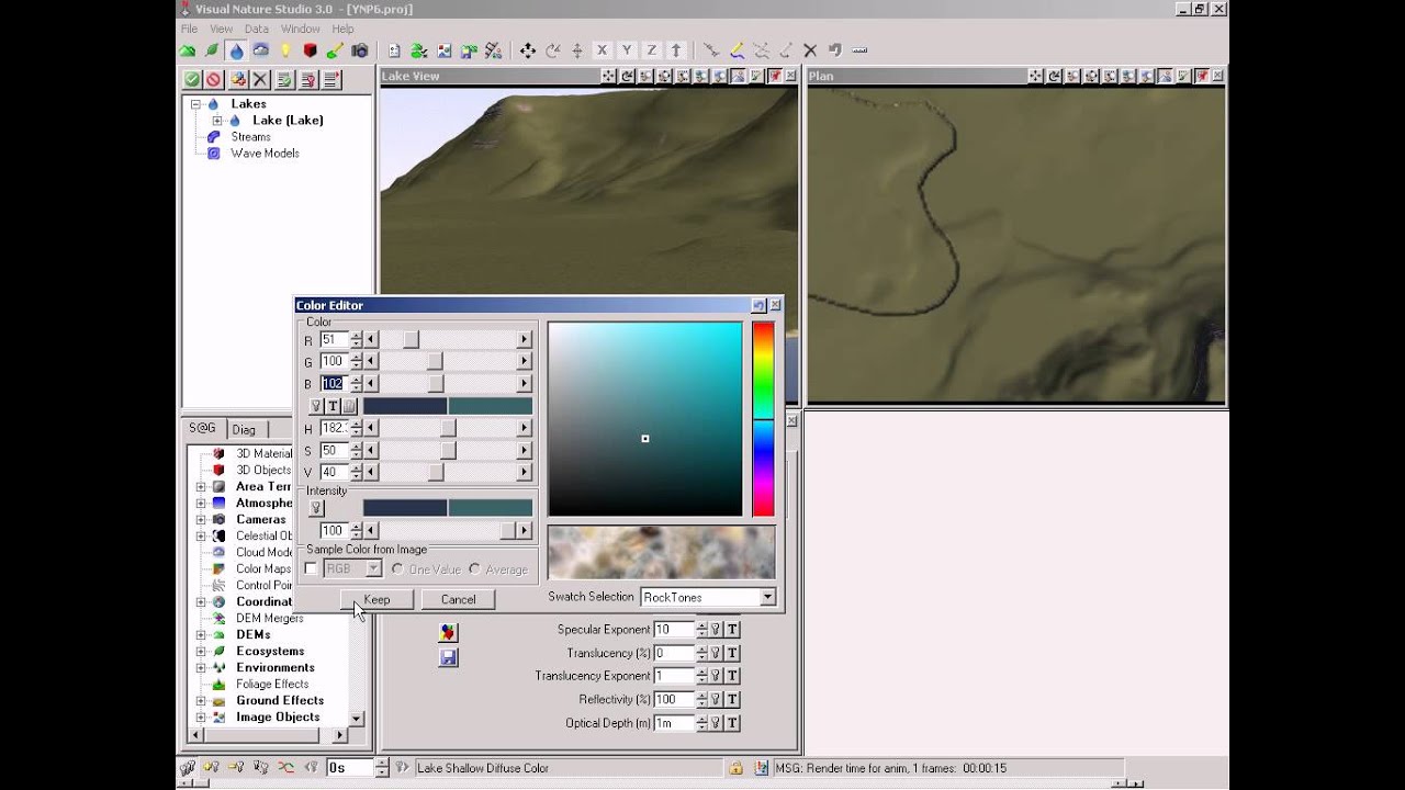Visual Nature Studio 3 Tutorial Part 06 D (Lakes & Streams: Lake) - YouTube