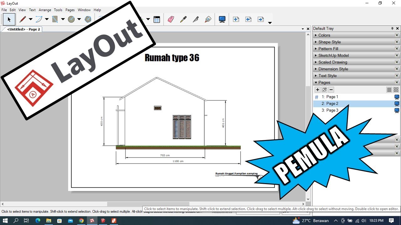 Penjelasan Singkat Layout Sketchup - Untuk Pemula - YouTube