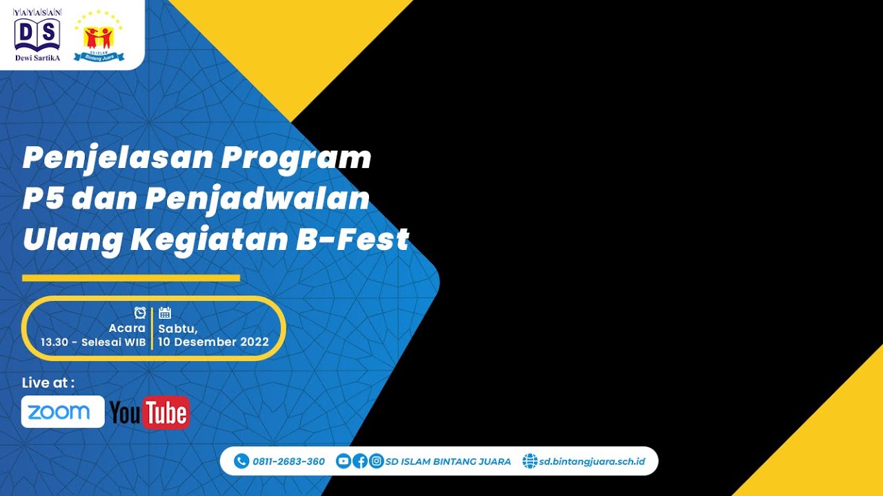 Penjelasan Program P5 dan Penjadwalan Ulang Kegiatan B-Fest - YouTube