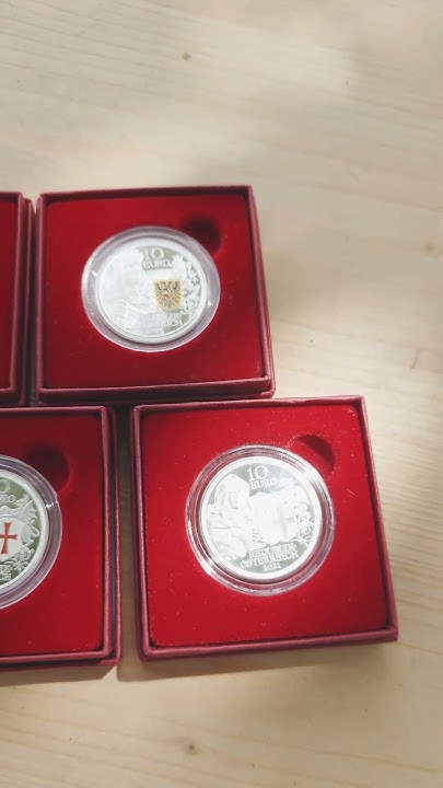 Сария монет 10 евро "С кольчугой и мечом" Австрия #collecting #geld # ...