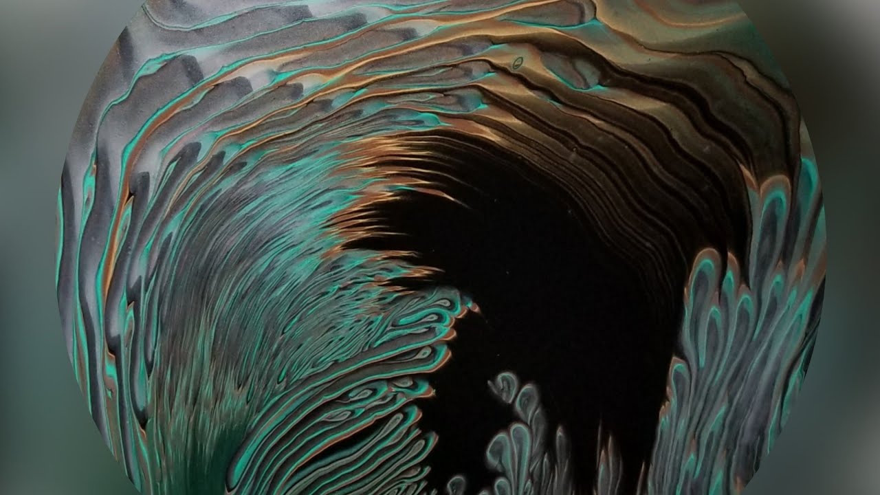 (29) ACRYLIC POUR Table Top RING POUR with ARTEZA Paints and Home Made ...