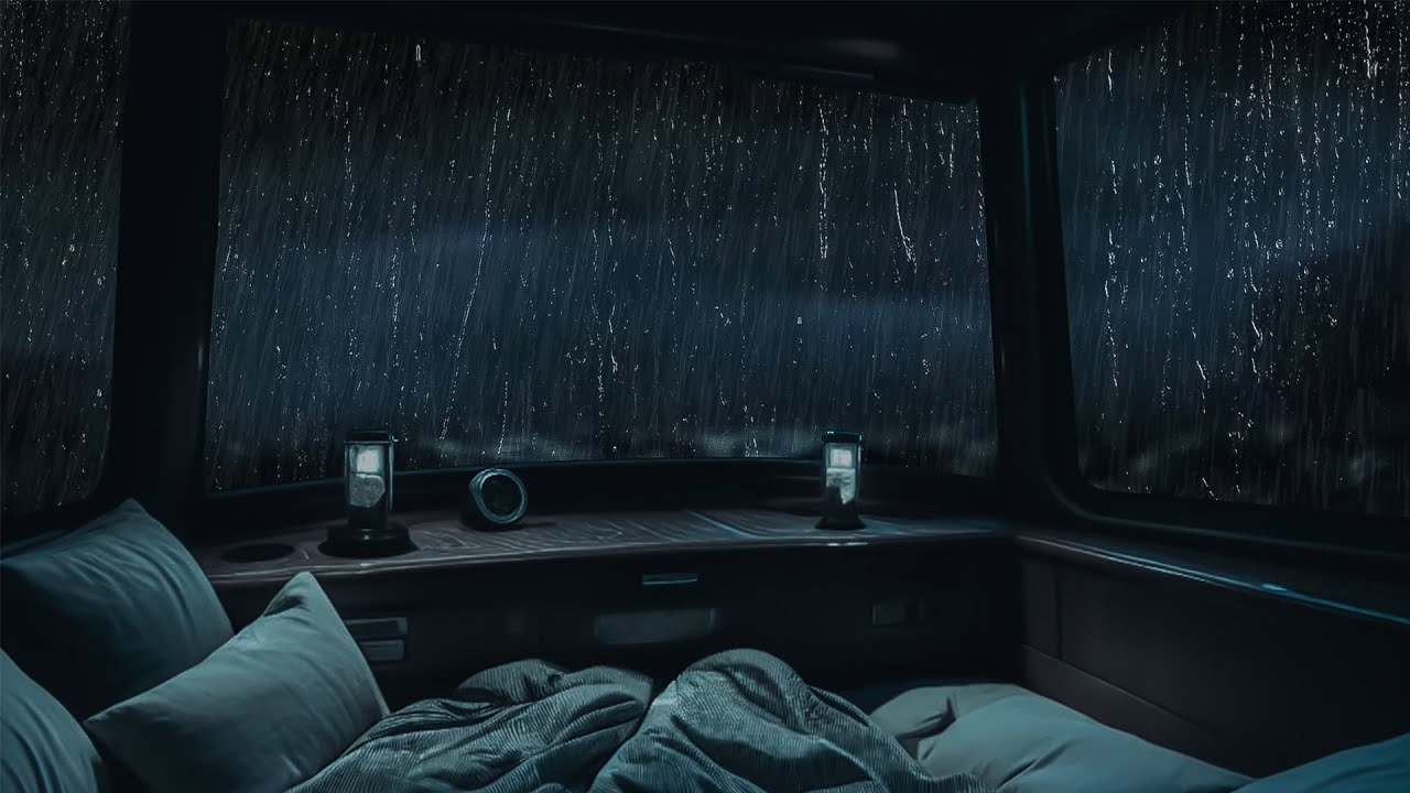 🔴 Thunderstorm with Early Winter Lightning - a small Boat and a ...