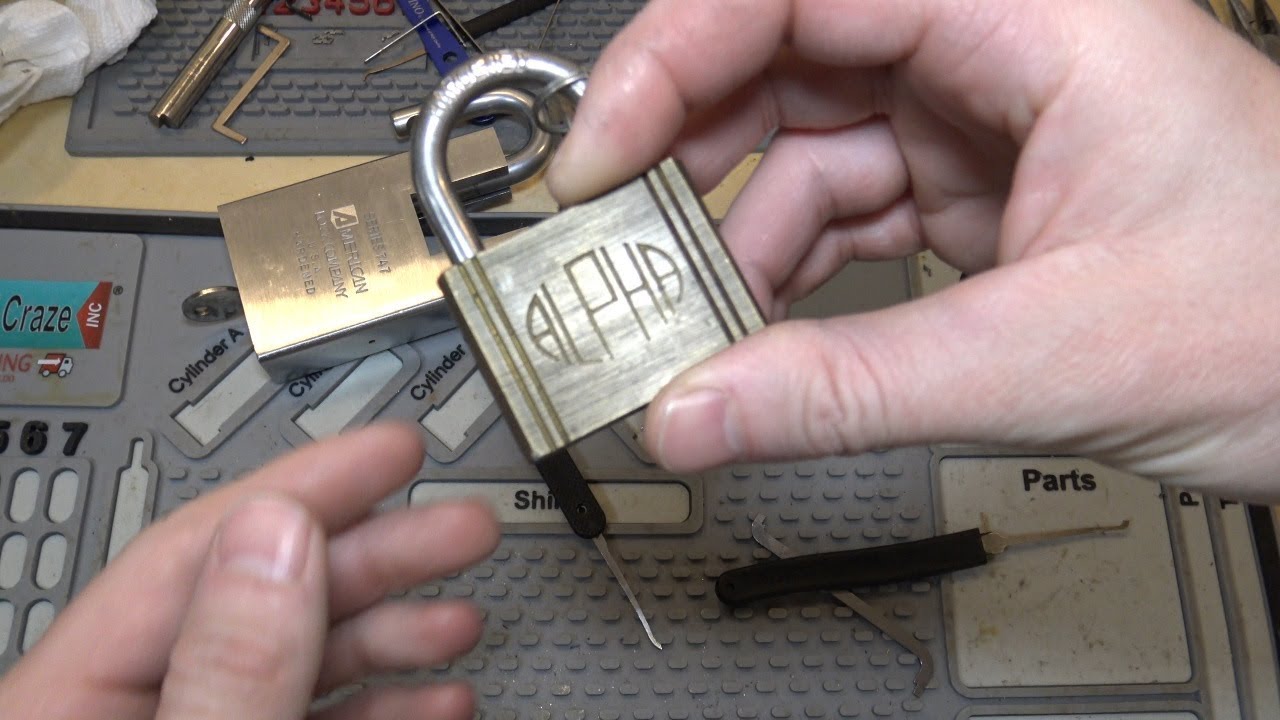 (328) Alpha Padlock Picked Stock Lock Sunday Action - YouTube