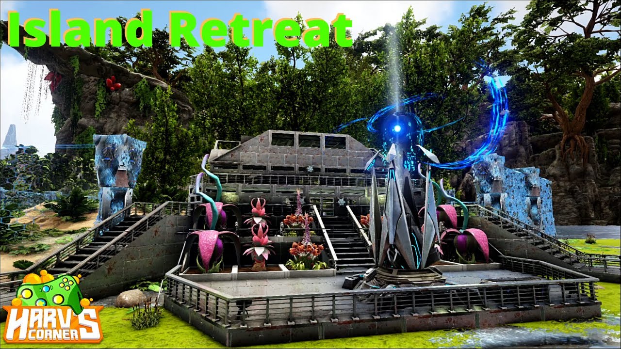 Ark Building: Island Retreat (Crystal Isles, SS mod) Ark Survival ...