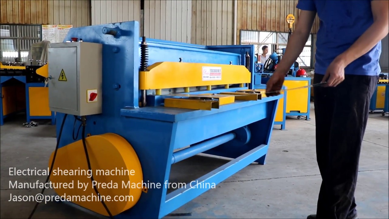 Electrical shearing machine for sheet metal - YouTube