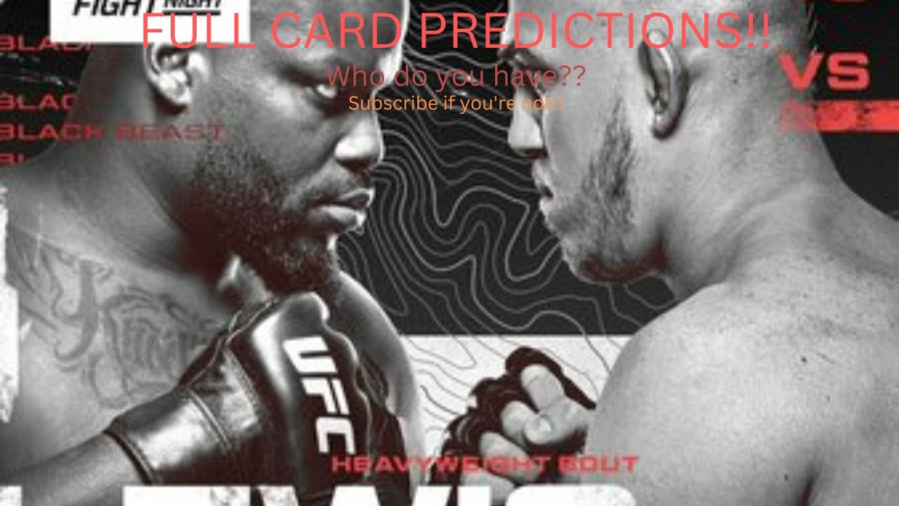 UFC Fight Night Lewis vs Spivac Full CARD Breakdown&Predictions!! # ...