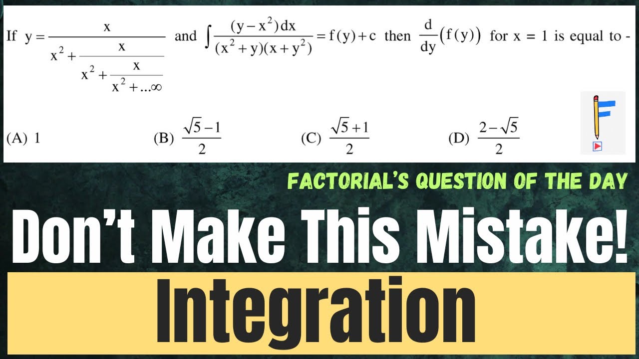 Students Often Go Wrong Here! Tricky Integration Problem Explained ...