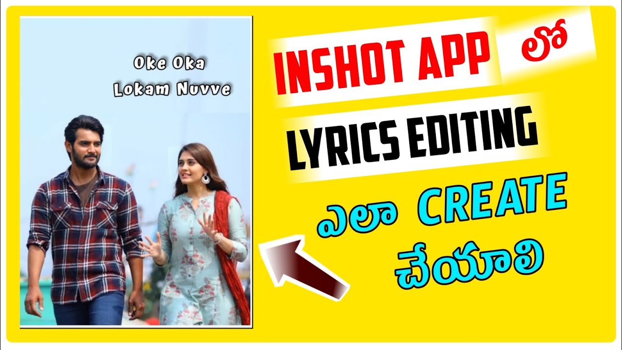 How to create lyrics editing in Inshot app in Telugu - YouTube