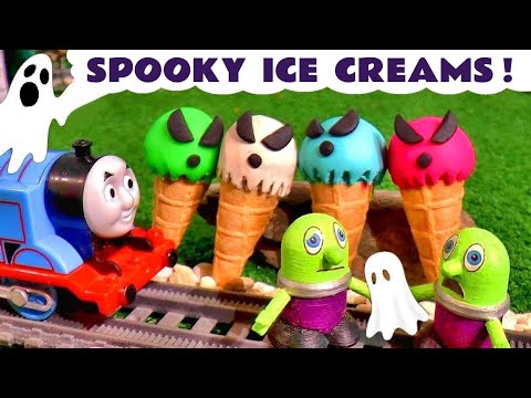 The Funlings Toy Stories with Ice Cream and Toy Trains - YouTube