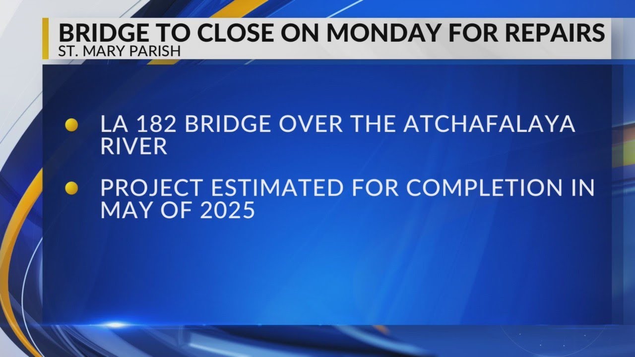 Bridge to close Monday for repairs - YouTube