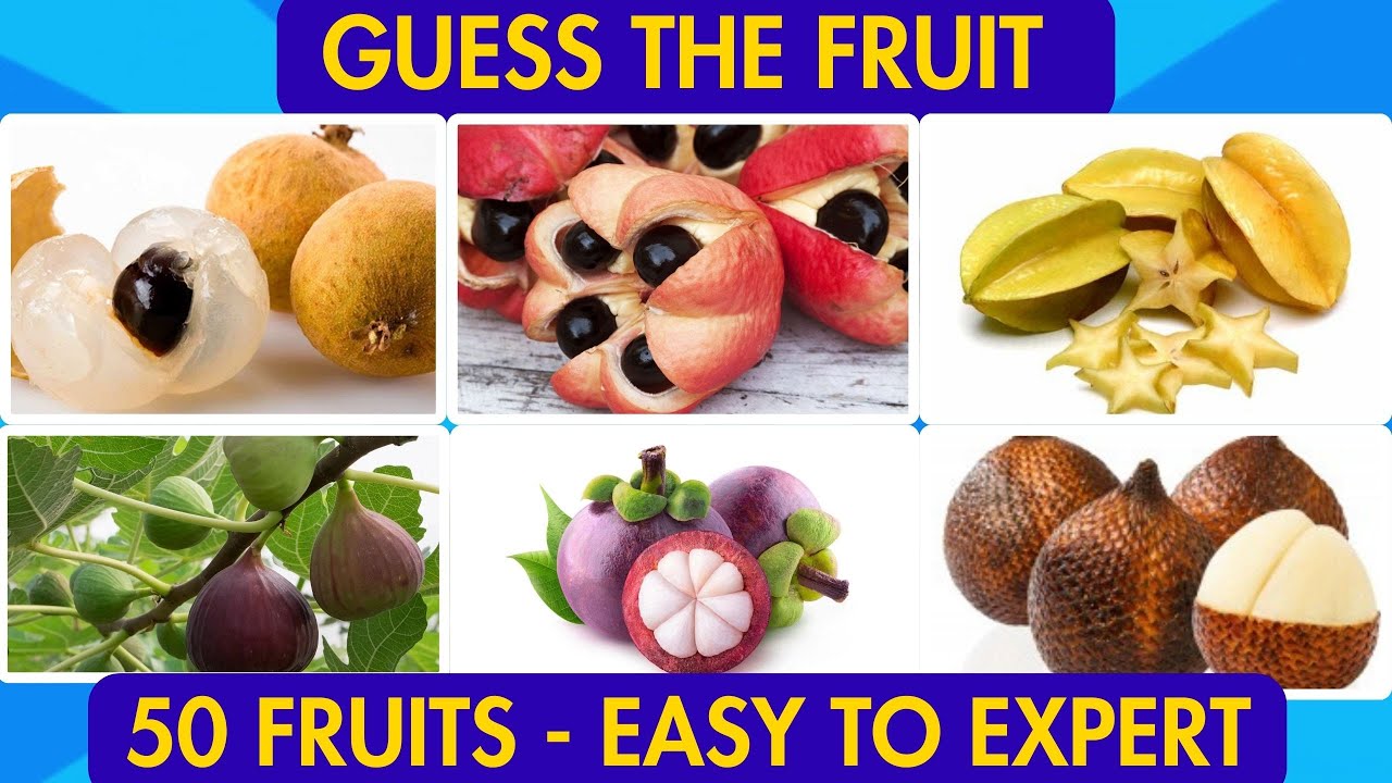 GUESS THE FRUIT | 50 FRUITS BY LEVELS | TEST YOUR BRAIN 🥝 - YouTube