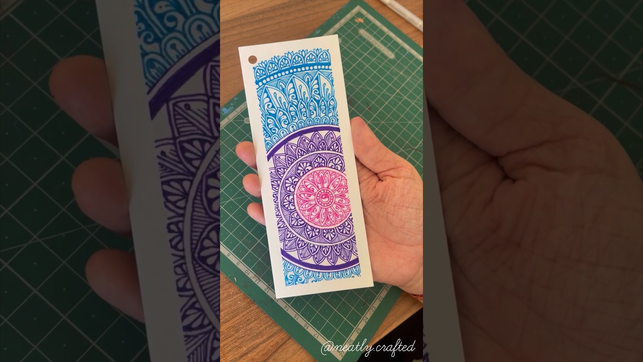 Easy handmade mandala bookmark! Beginner friendly patterns - YouTube