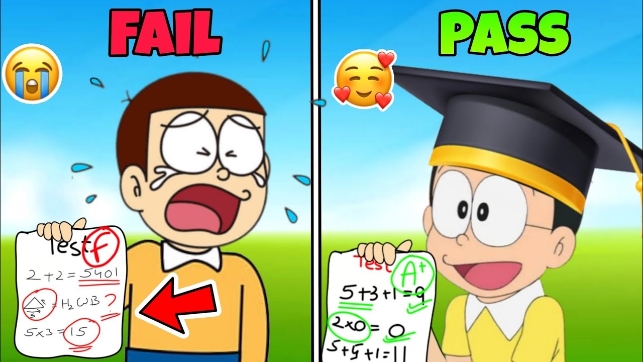 Nobita Fail And Pass In Exam - Shinchan And Nobita Game | Funny Game ...