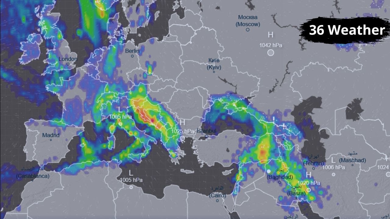 Europe Weather | March 21 , 2025 - ECMWF Model , Precipitation ( Rain ...