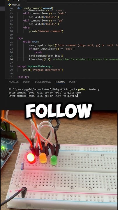 Comment “arduino” to get code of project #python #arduino #programming ...