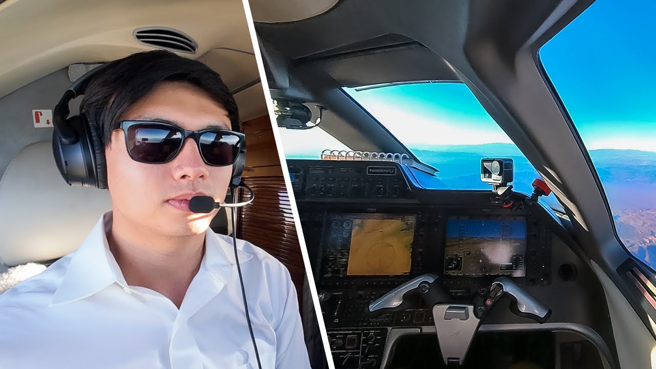 Private Jet Cockpit Flight in Phenom 300 - with ATC Radio - YouTube