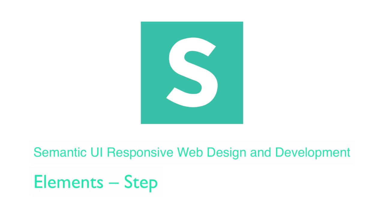 Semantic UI: Elements – Step - YouTube