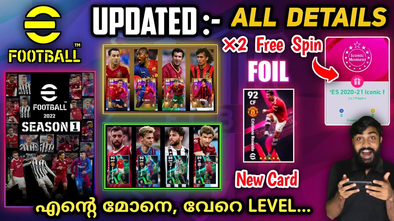 E-FOOTBALL UPDATED - New Updates | New Foil Card Type | ×2 Free Iconic ...