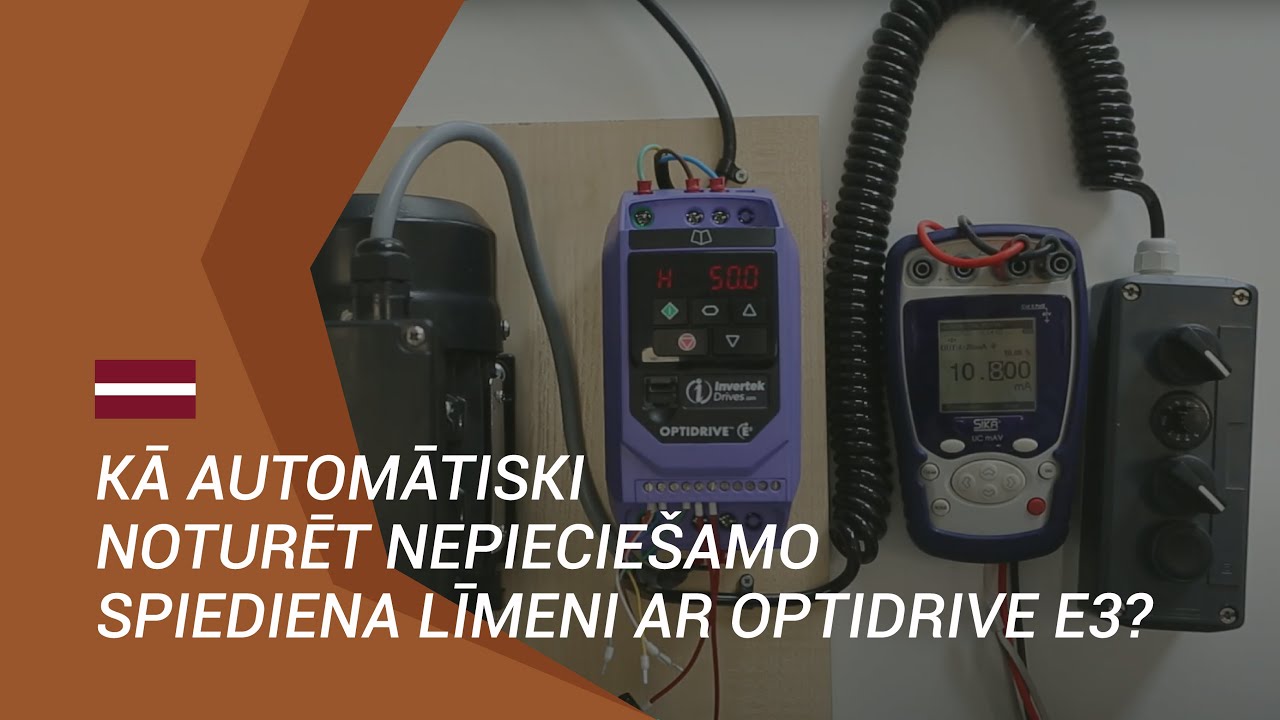 HOW TO control pressure level with Optidrive E3? // Kā noturēt ...