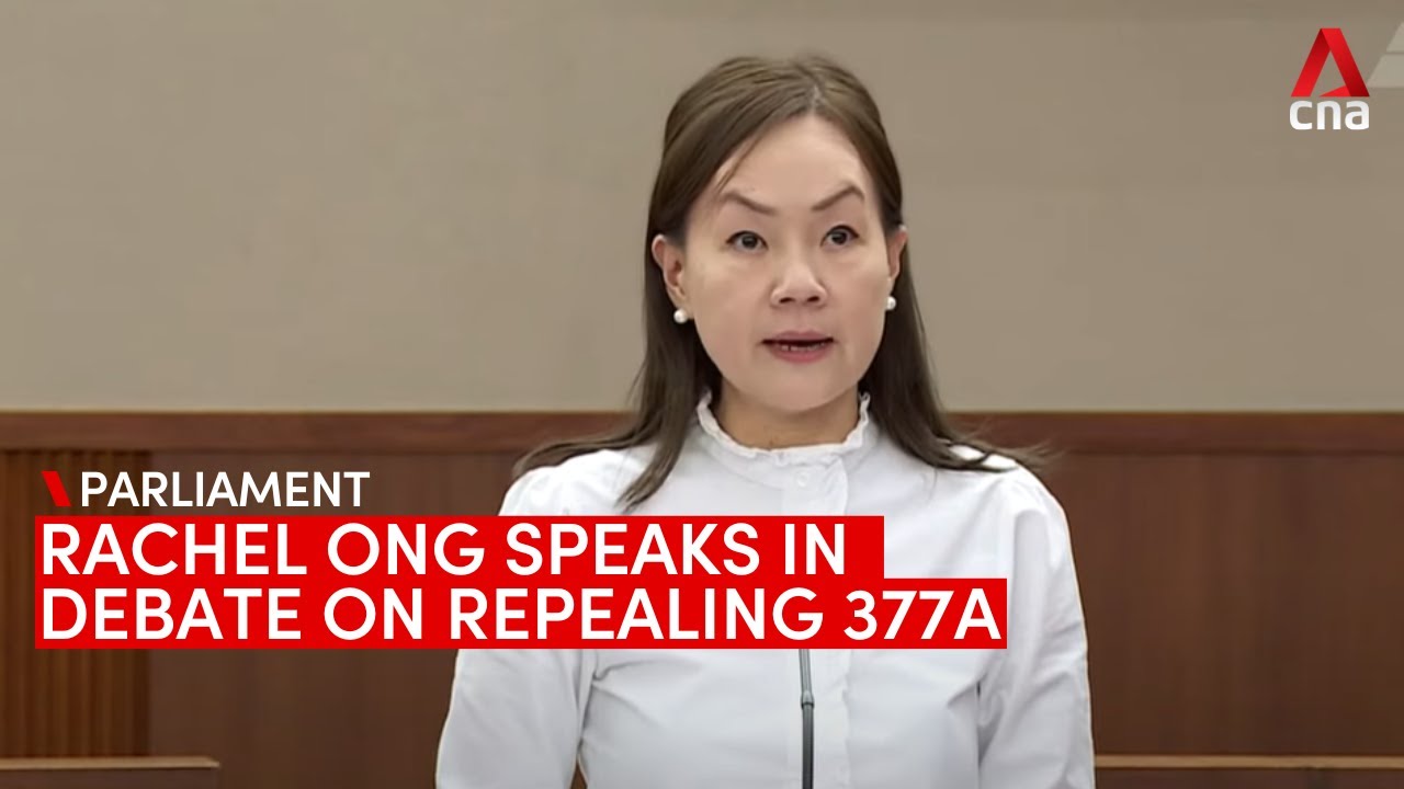 Rachel Ong speaks in debate on repealing Section 377A - YouTube