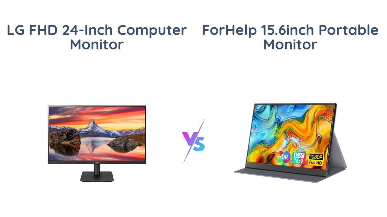 🔥 LG FHD 24-Inch vs ForHelp 15.6-Inch Portable Monitor! 🖥️💻🔍 - YouTube