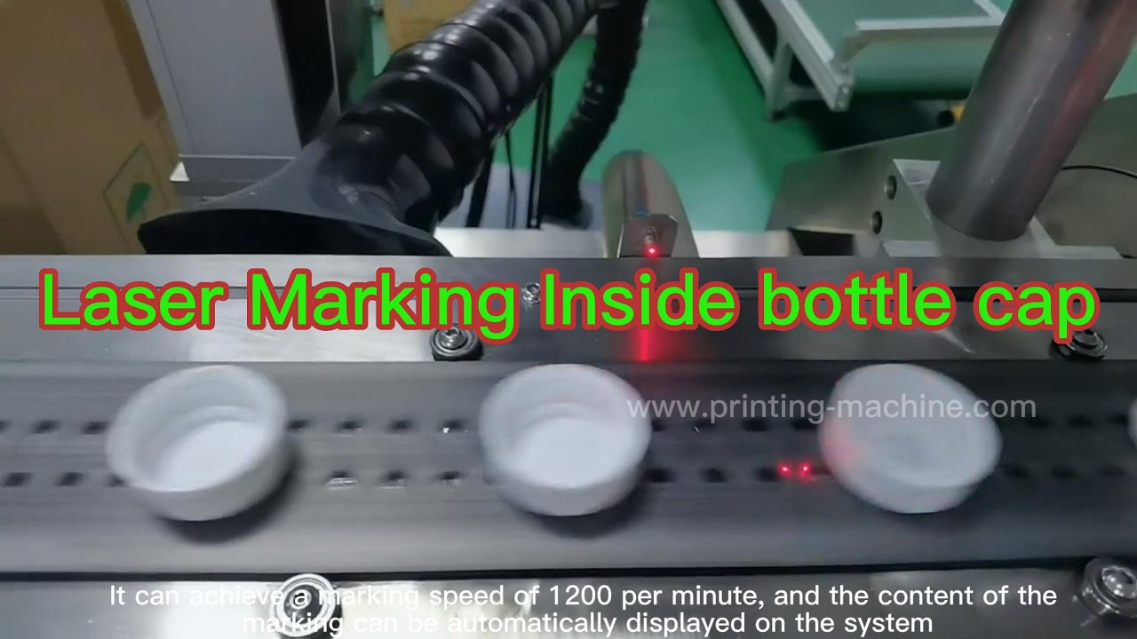 Automatic plastic bottle cap batch numbers laser marking machine ...