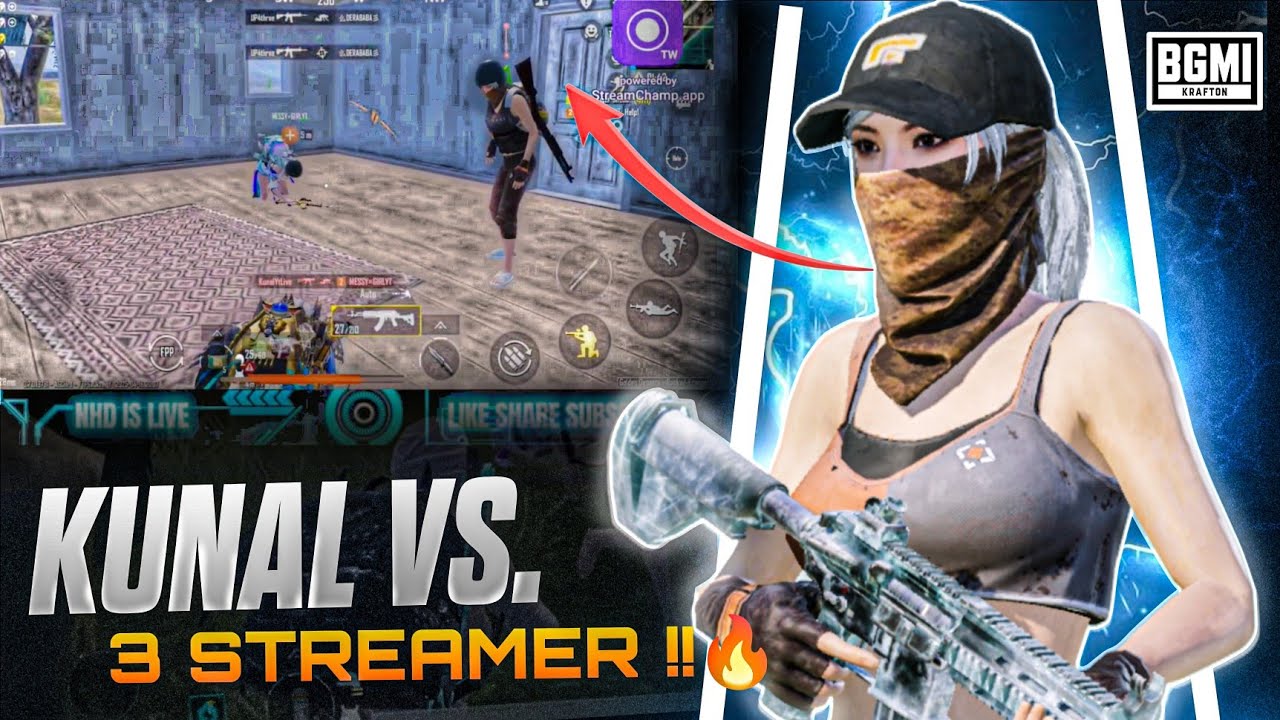 Fastest 1V4 Streamer Against ||And Conqueror Lobby Gameplay 🔱|| BGMI ...