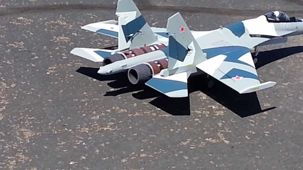 Freewing SU-35 Maiden flight - YouTube