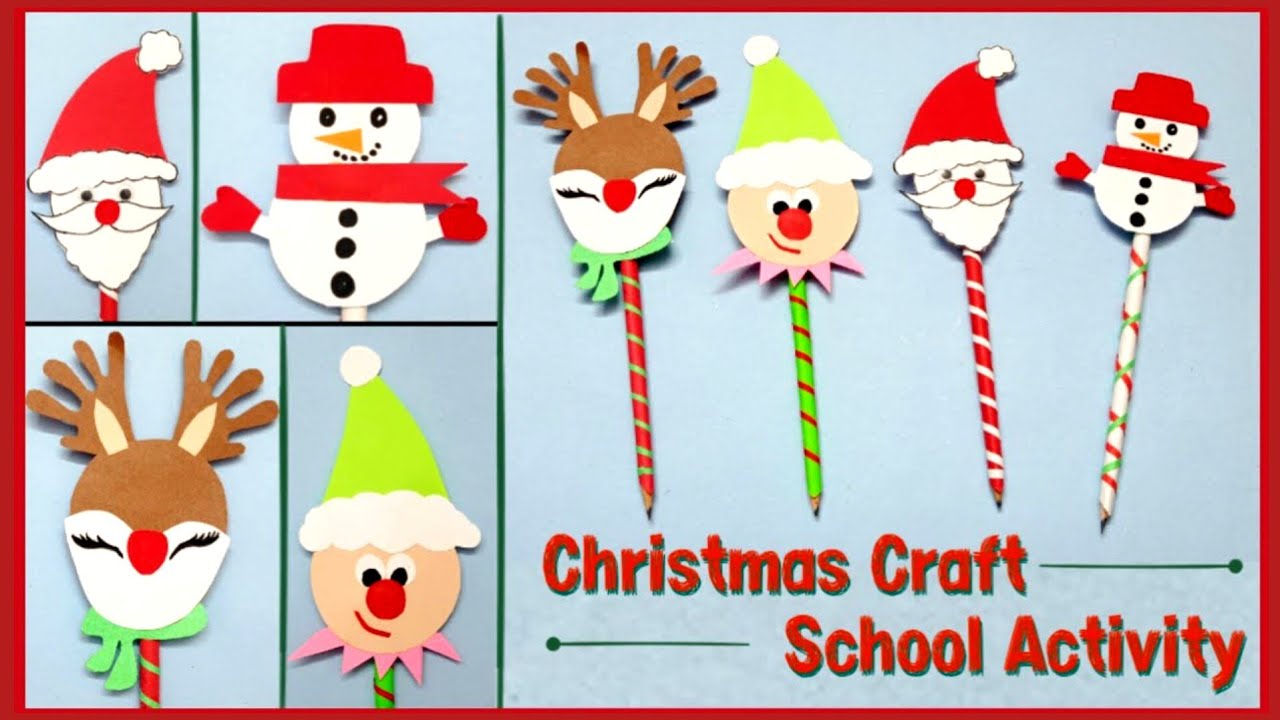 Christmas craft Activity for School 🎄🤶⛄🌟//Pencil decoration// Paper ...