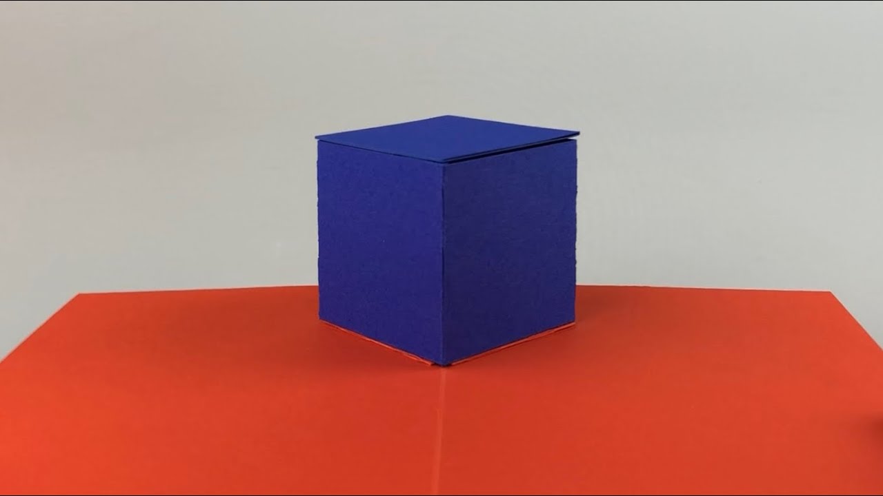 Diagonal Pop-up Cube (without a fold in the roof) - YouTube