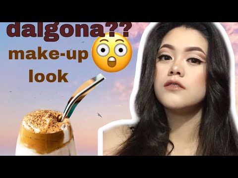 Dalgona coffee inspired makeup look by:jamie - YouTube
