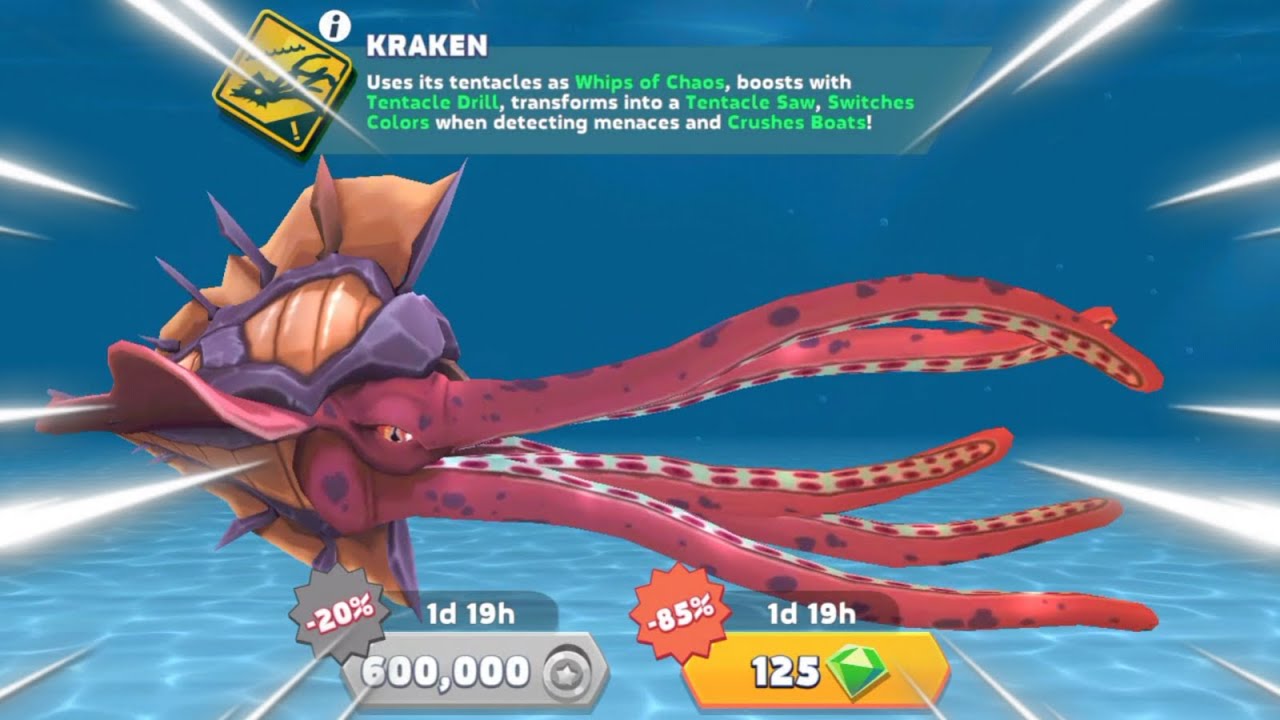 GOT ENEMY KRAKEN 85% OFF - Hungry Shark Evolution - YouTube