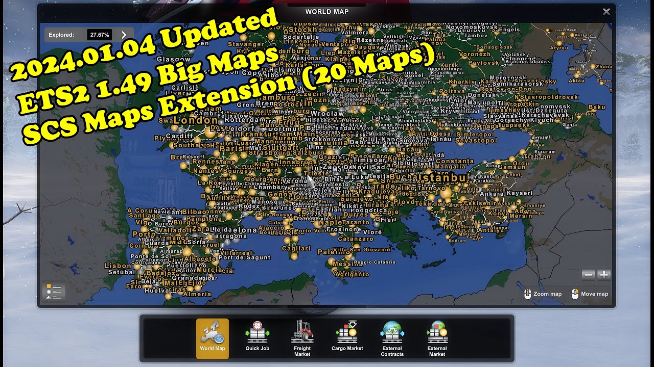 [2024.01.04] ETS2 1.49 latest SCS maps extension (20 Maps) - YouTube