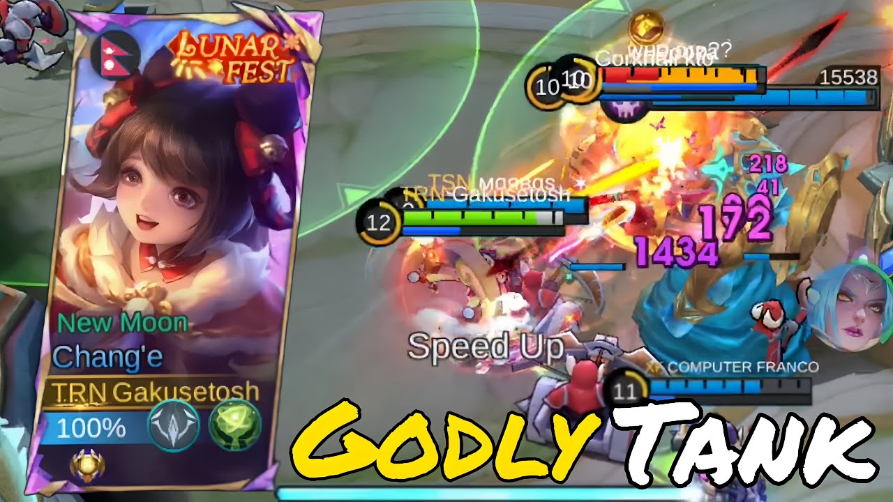 GODLY CC AND SKILLS OF TANK😘👌MIND BLOWING CROWD CONTROL CHANG'E INSTANT ...