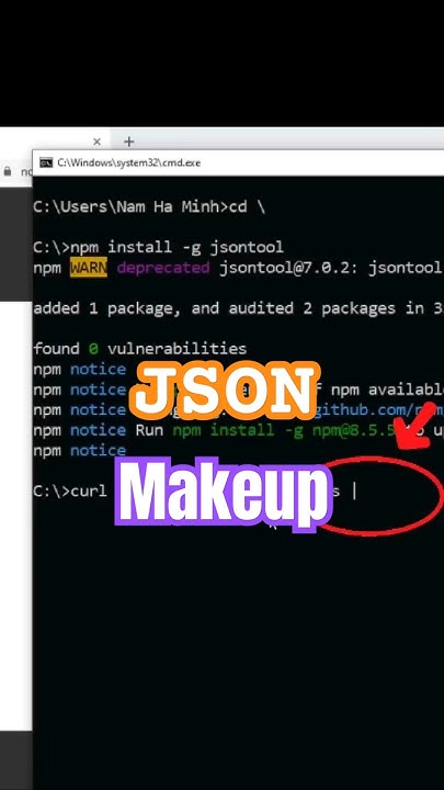 curl Prettify JSON on Windows with NodeJS tool #json #restapis #windows - YouTube