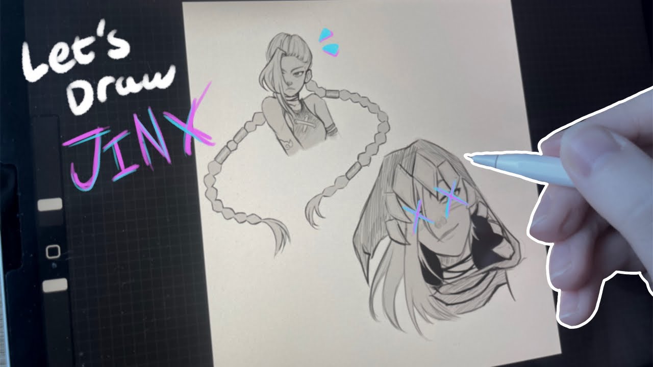 [SKETCH WITH ME] Let’s draw JINX ٩(^ᗜ^ )و - YouTube