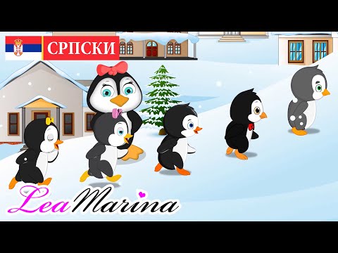 Pet Malih Pingvina - Dečija Pesma - Lea Marina na Srpskom