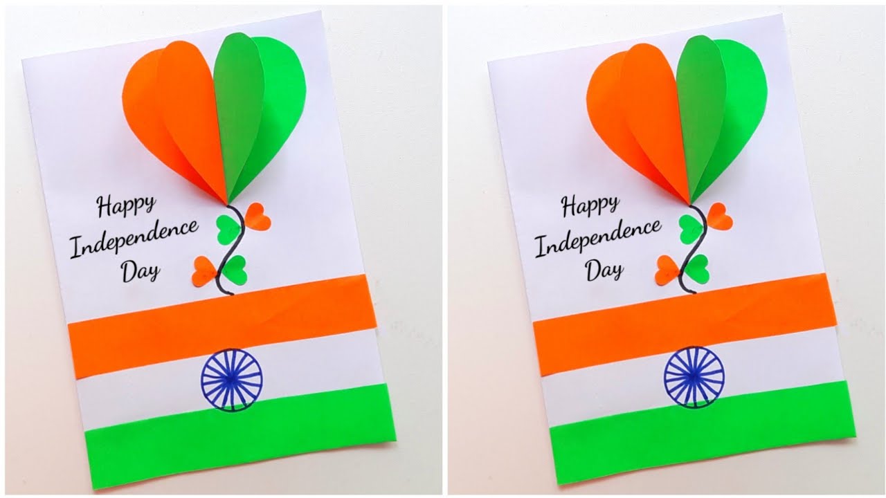 DIY Independence Day Greeting Card • easy & beautiful greeting card for ...