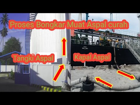 Beginilah proses bongkar muat aspal curah #part1 - YouTube