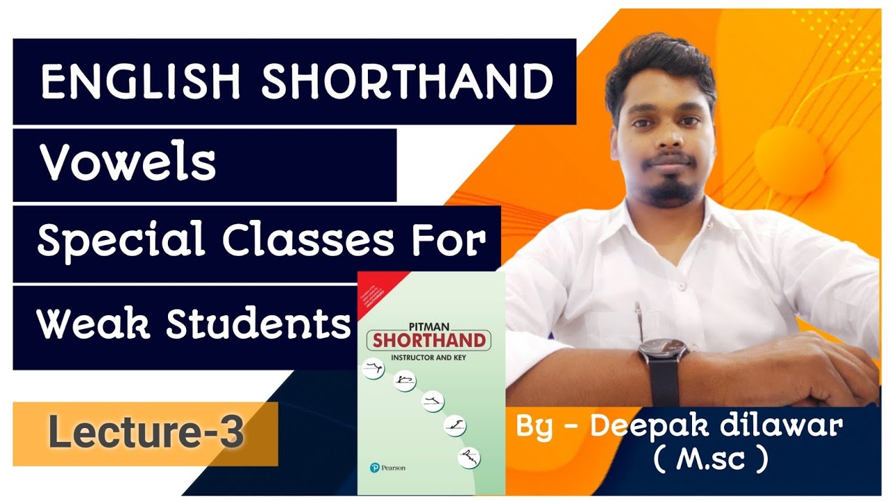 SHORTHAND VOWELS IN ENGLISH !! LECTURE-3 !! SHORTHAND VOWELS TRICKS ...