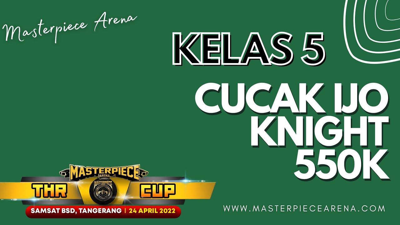 JUARA 1 CUCAK IJO GREEN TEA TIKET KNIGHT 550K - YouTube