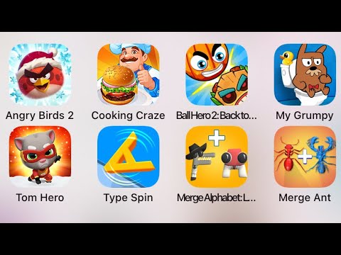 Angry Birds 2, Cooking Craze, Ball Hero 2, My Grumpy, Tom Hero, Type ...