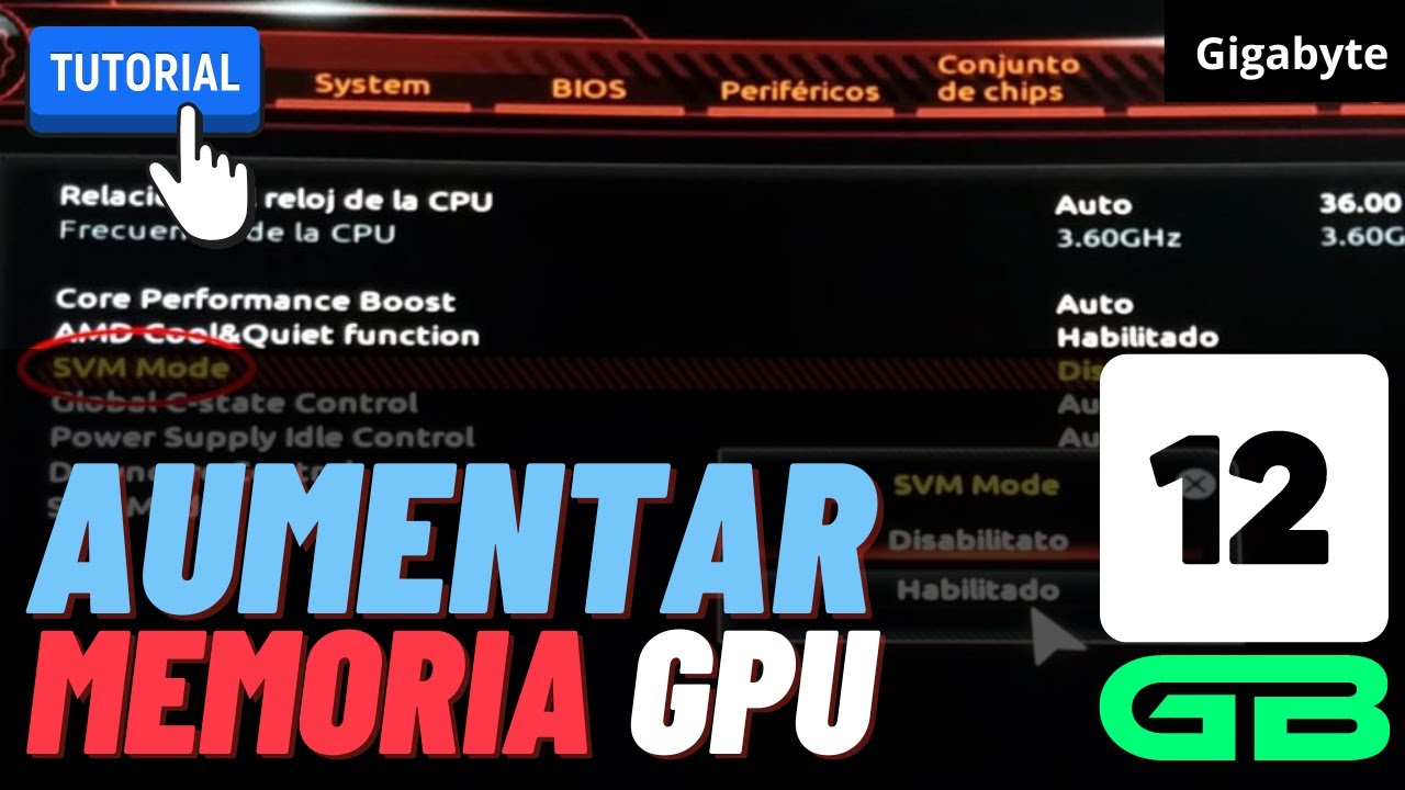 Aumentar memoria para gráficos (GPU) en placas Gigabytes - YouTube