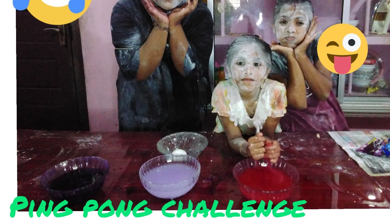 Ping pong#challege with flour #full fill with fun😄😁🤪 - YouTube