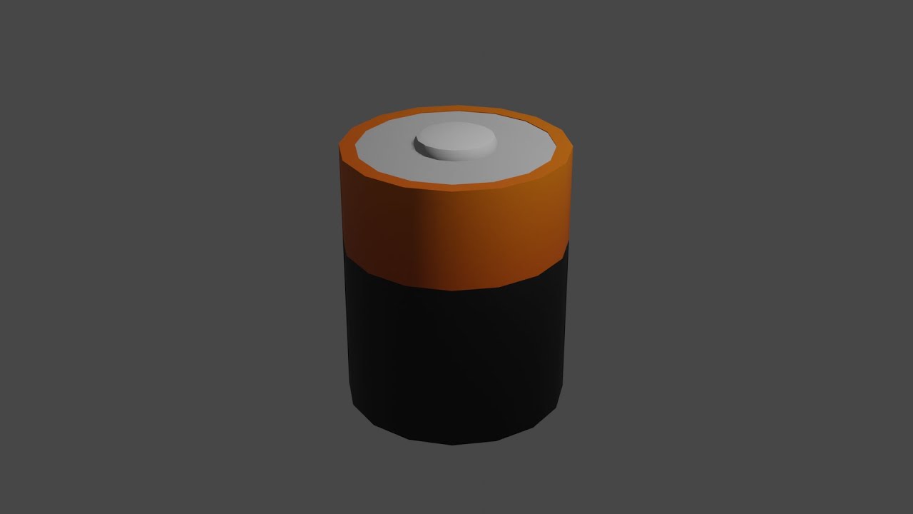 How To Make A Low Poly Battery In Blender With Just A Few SECONDS ...