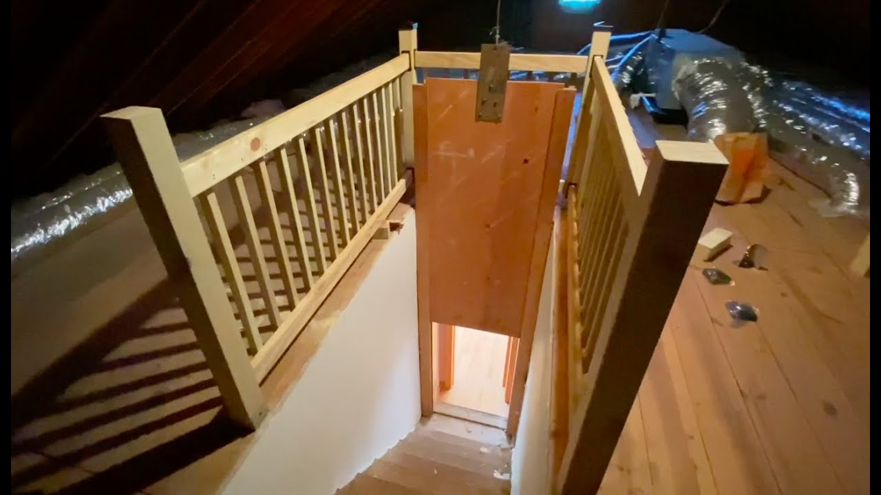 How I built a guard rail around my attic entrance. - YouTube