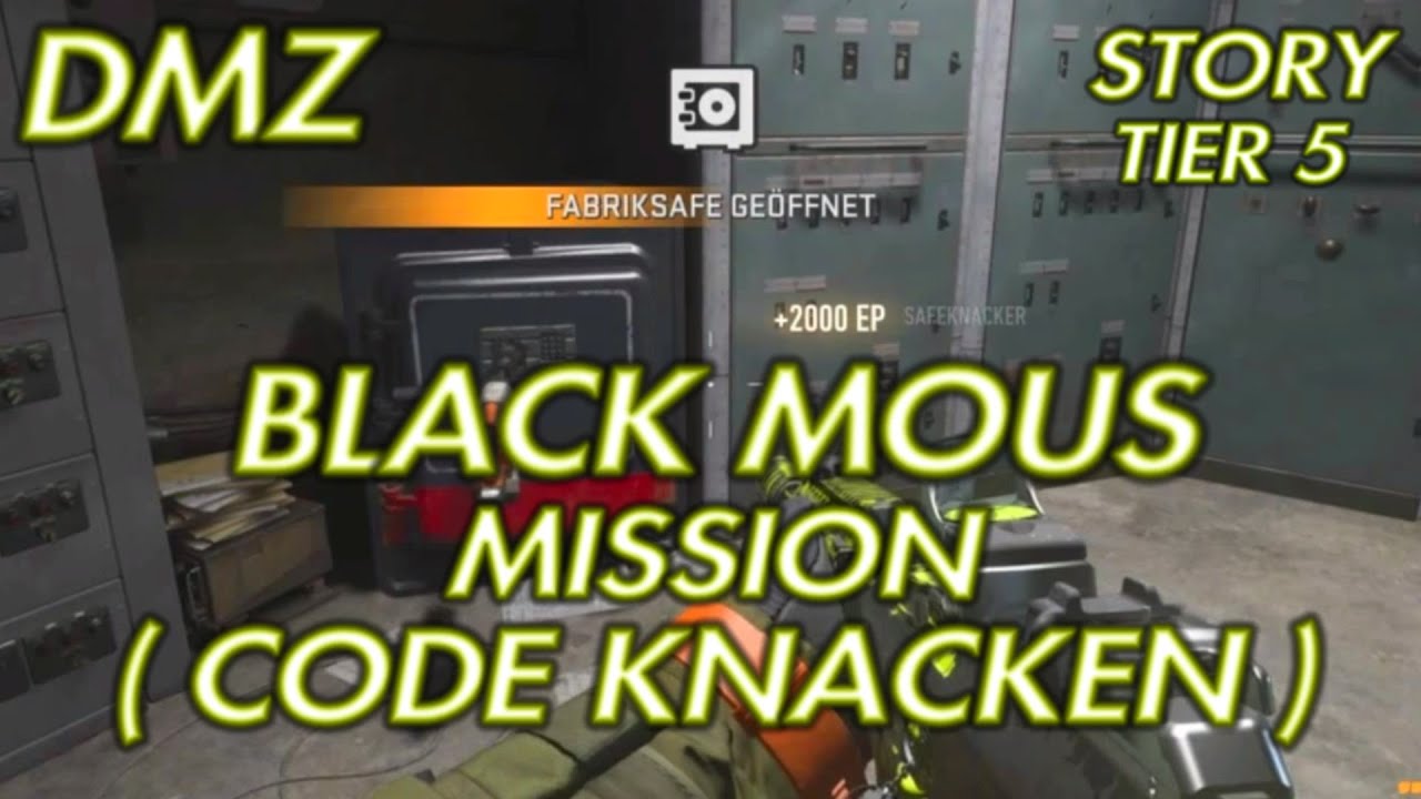 DMZ BLACK MOUS STORY MISSION TIER 5 ( CODE KNACKEN ) SOLO - YouTube