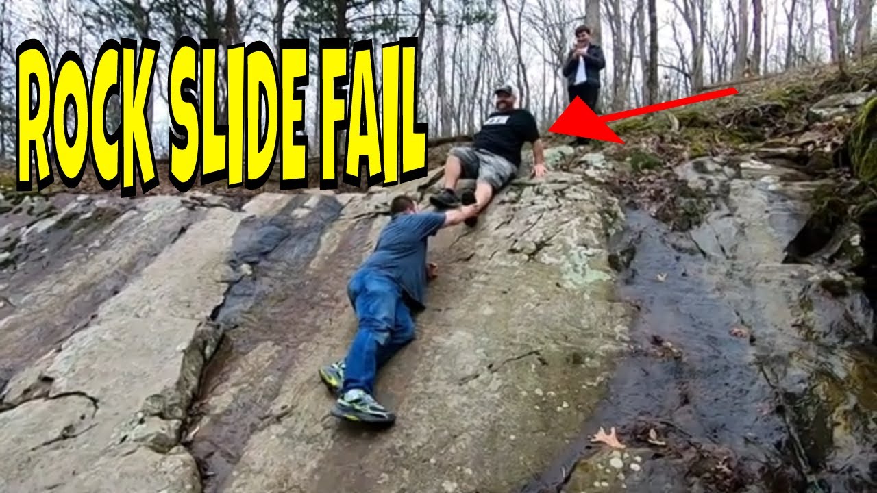 ROCK SLIDE FAIL || STONE FACE || MOUNTAIN TOWNSHIP ILLINOIS - YouTube
