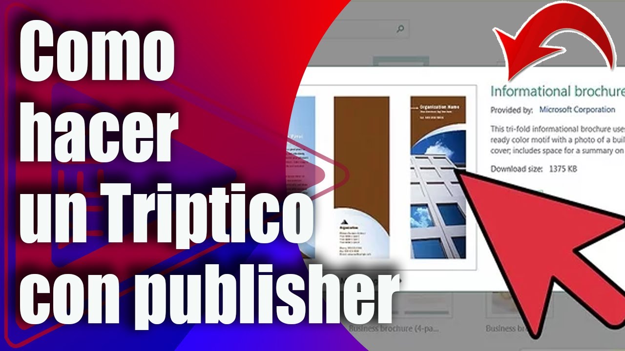 Como hacer un Triptico con publisher - YouTube